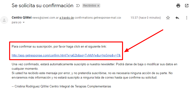 Confirmar Suscripción – Qi-wei